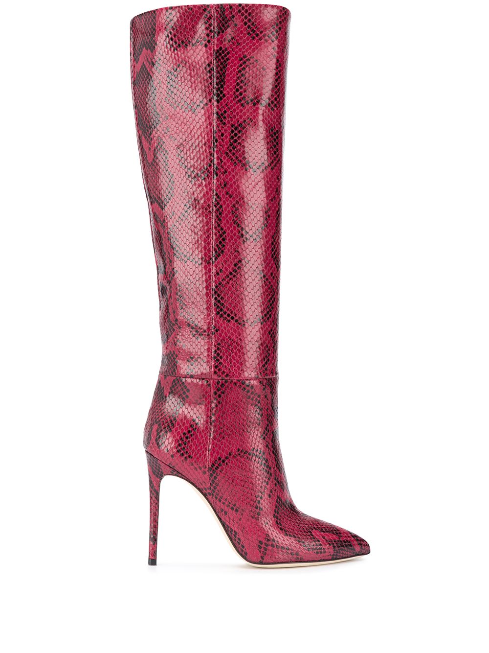 snakeskin red boots