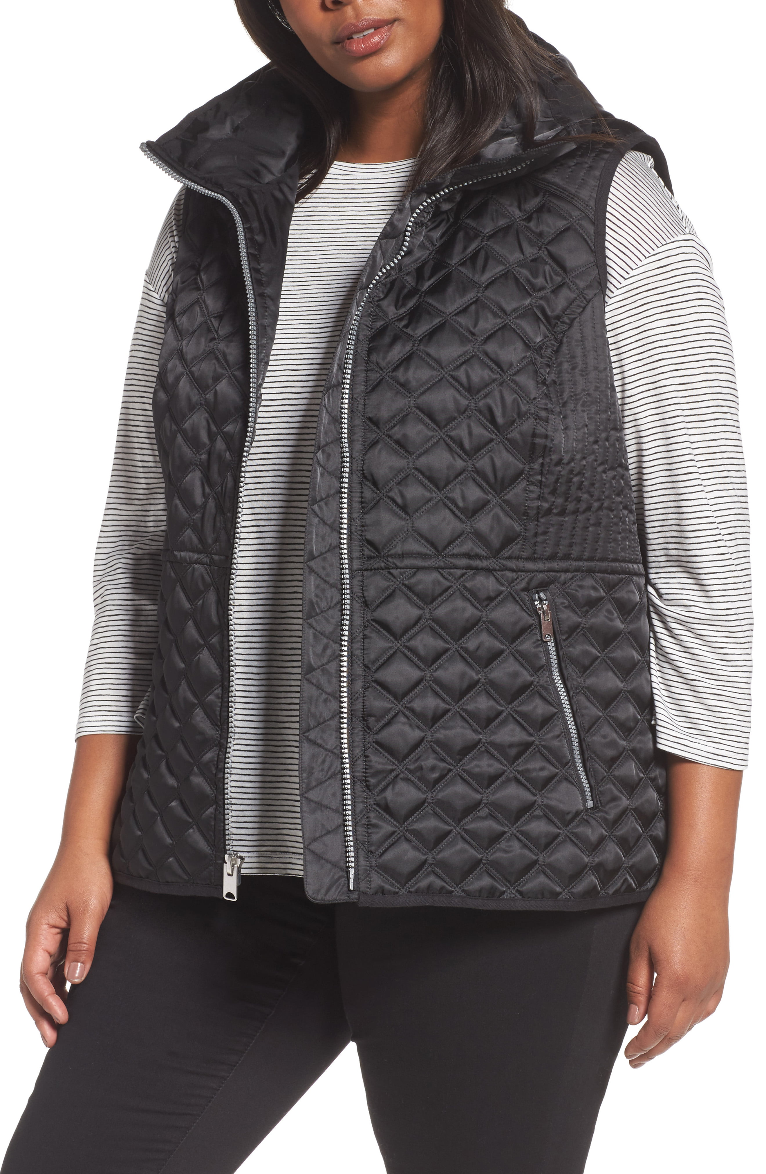 plus size quilted vests