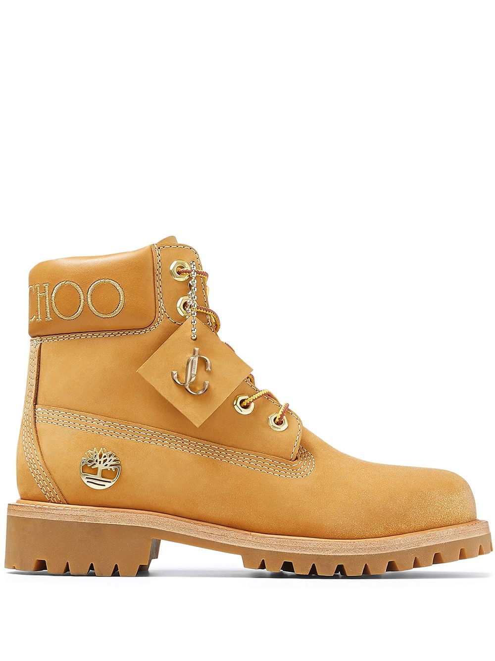 Jimmy Choo X Timberland Logo Boots - Yellow | Editorialist