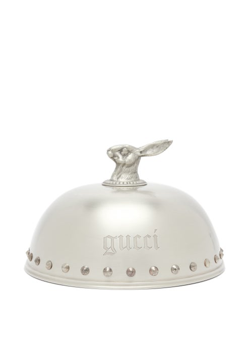 Gucci Rabbit-head -plated Cloche - Silver | Editorialist