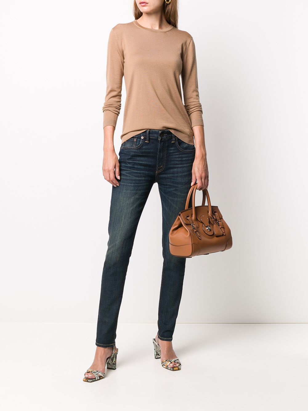 RALPH LAUREN Stonewashed Mid-Rise Skinny Jeans