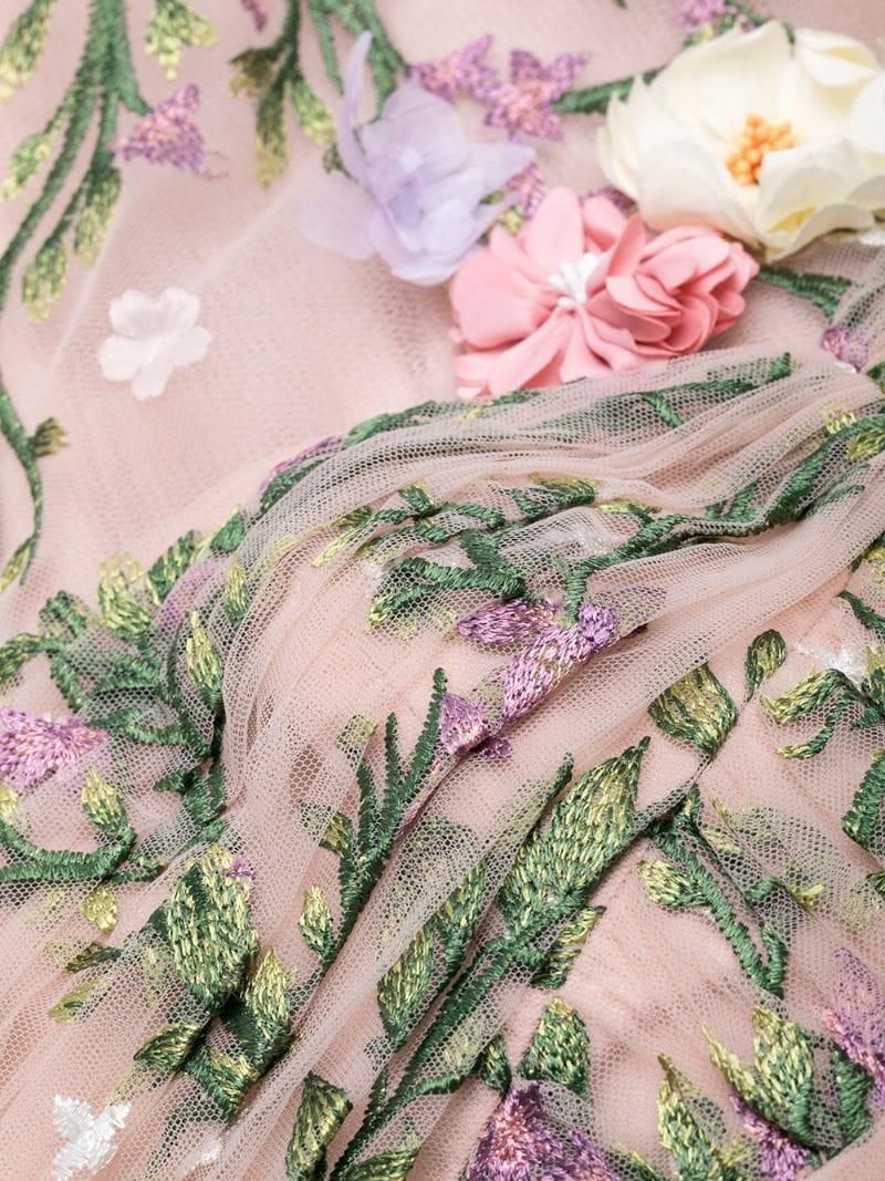 knee length dresses for ladies Floral Printed Mikado Midi Dress main image 0
