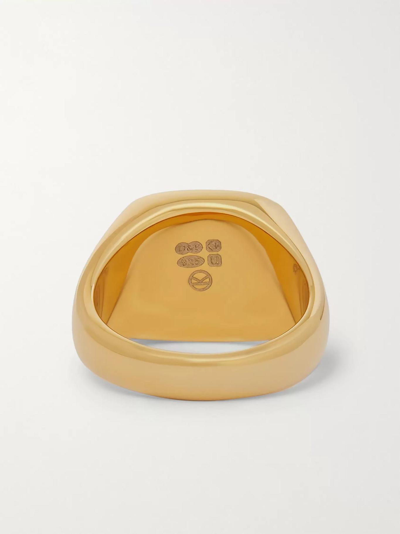 Kingsman Deakin & Francis -Plated Signet Ring L In Gold - 40% Off