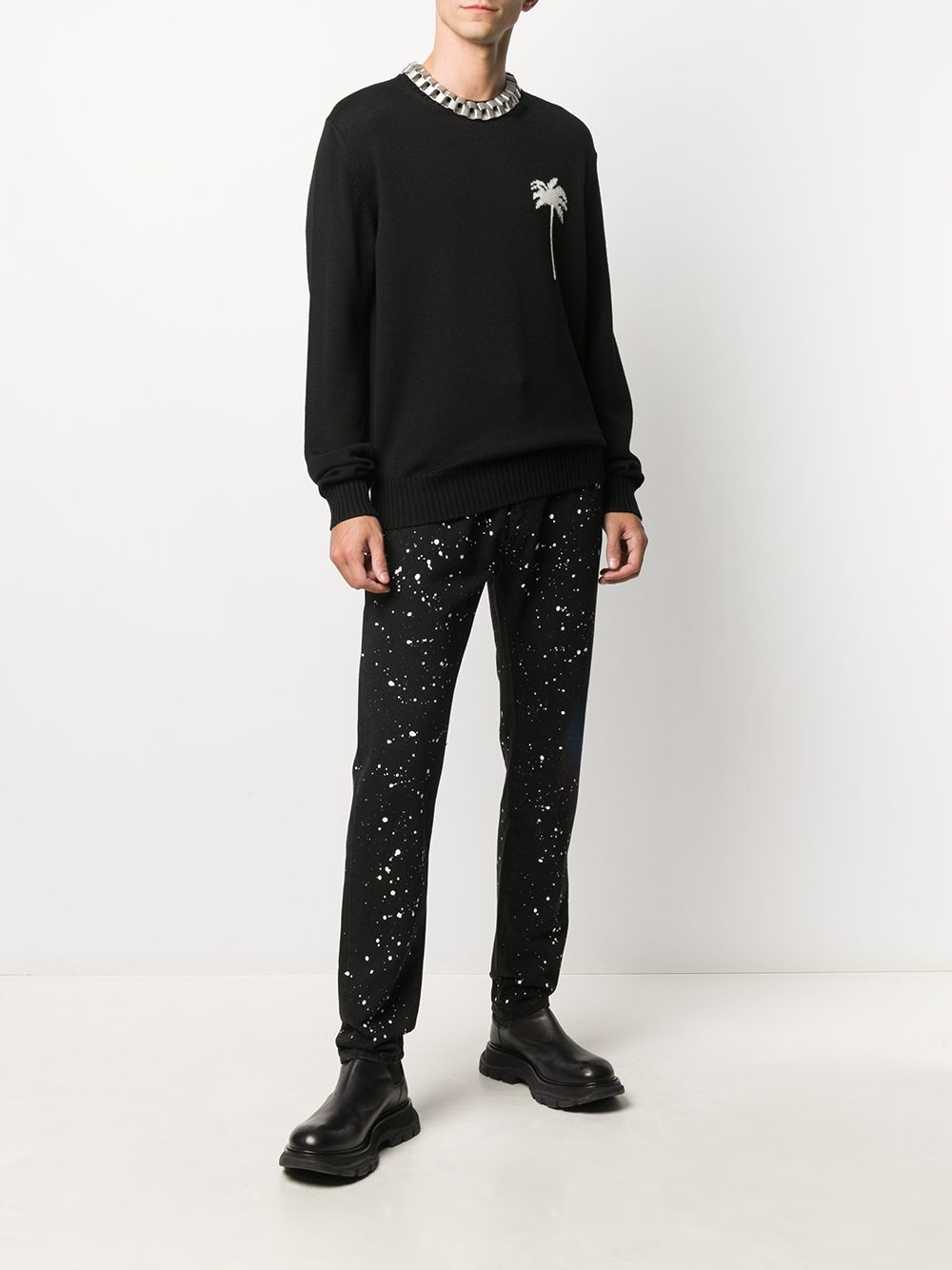 PALM ANGELS Palm Angels Cactus Print Jeans