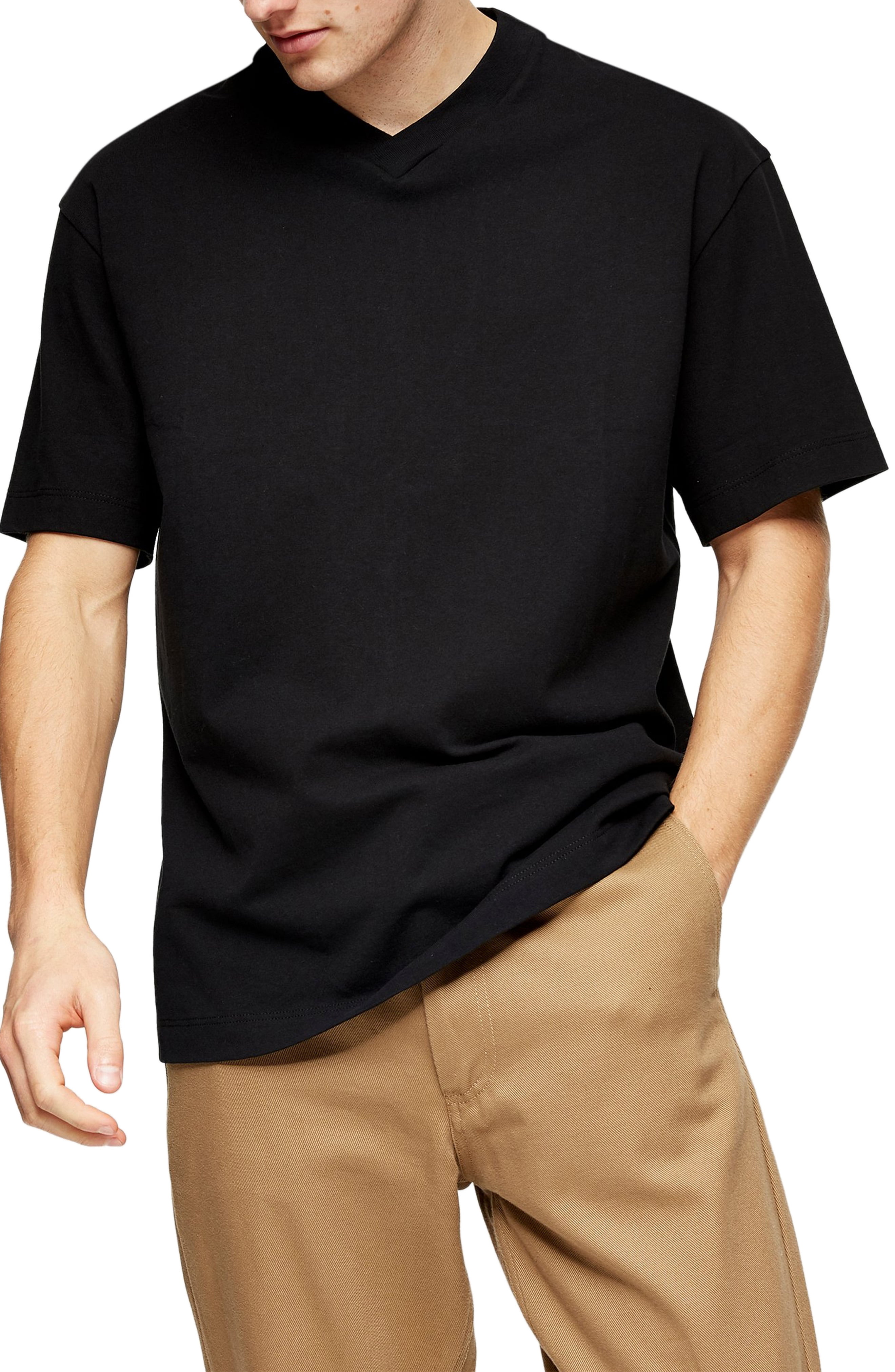 Men's Topman Solid V-Neck T-Shirt 