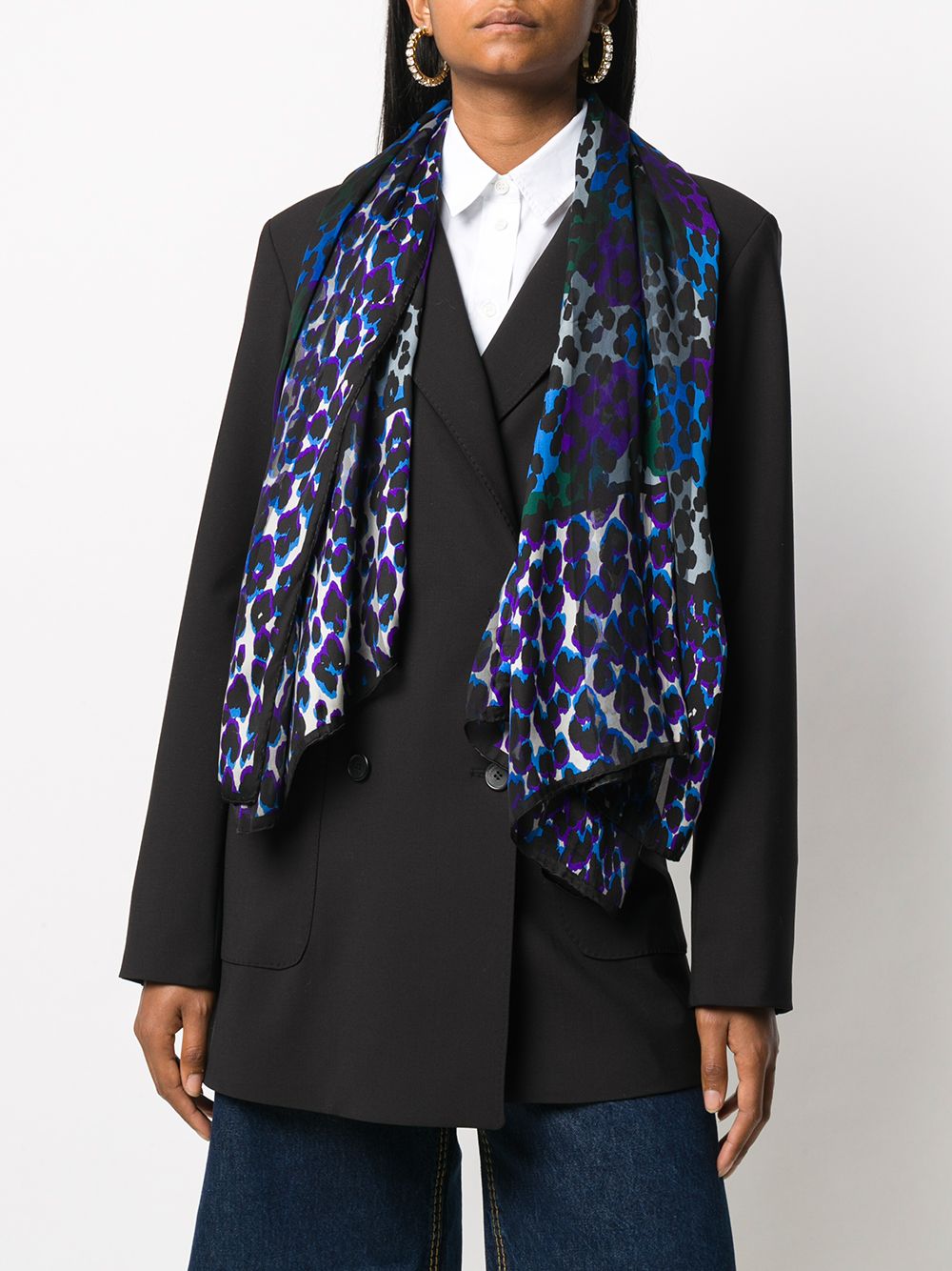SAINT LAURENT animal print scarf