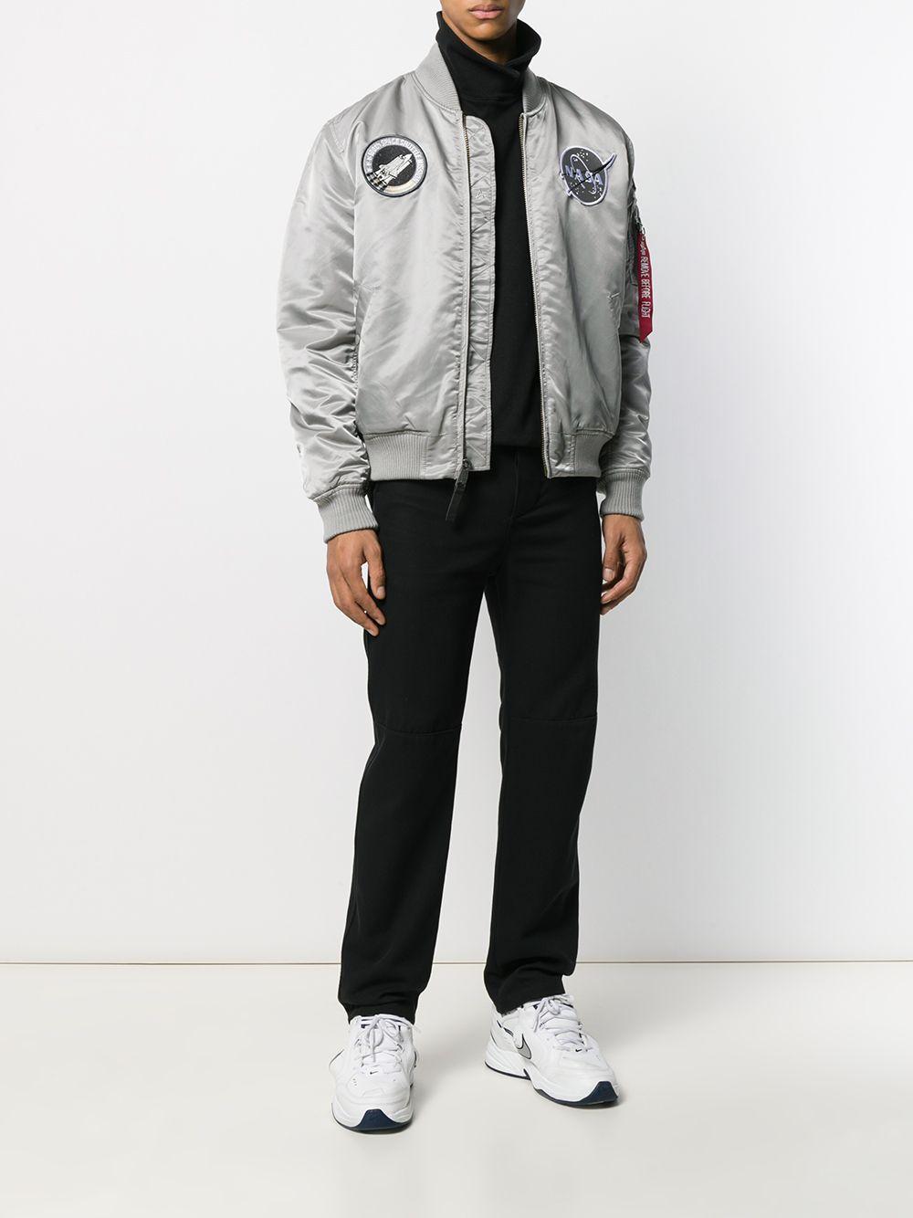 Alpha Industries Ma-1 Vf Naa Bomber Jacket - Silver | Editorialist