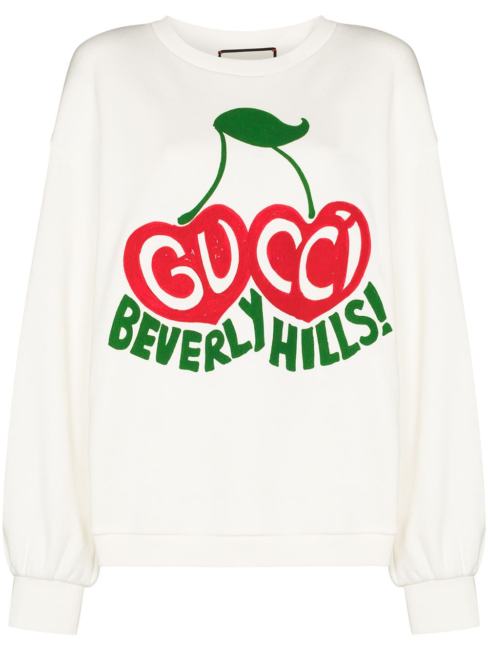 Gucci Cherry Print Sweatshirt - White | Editorialist