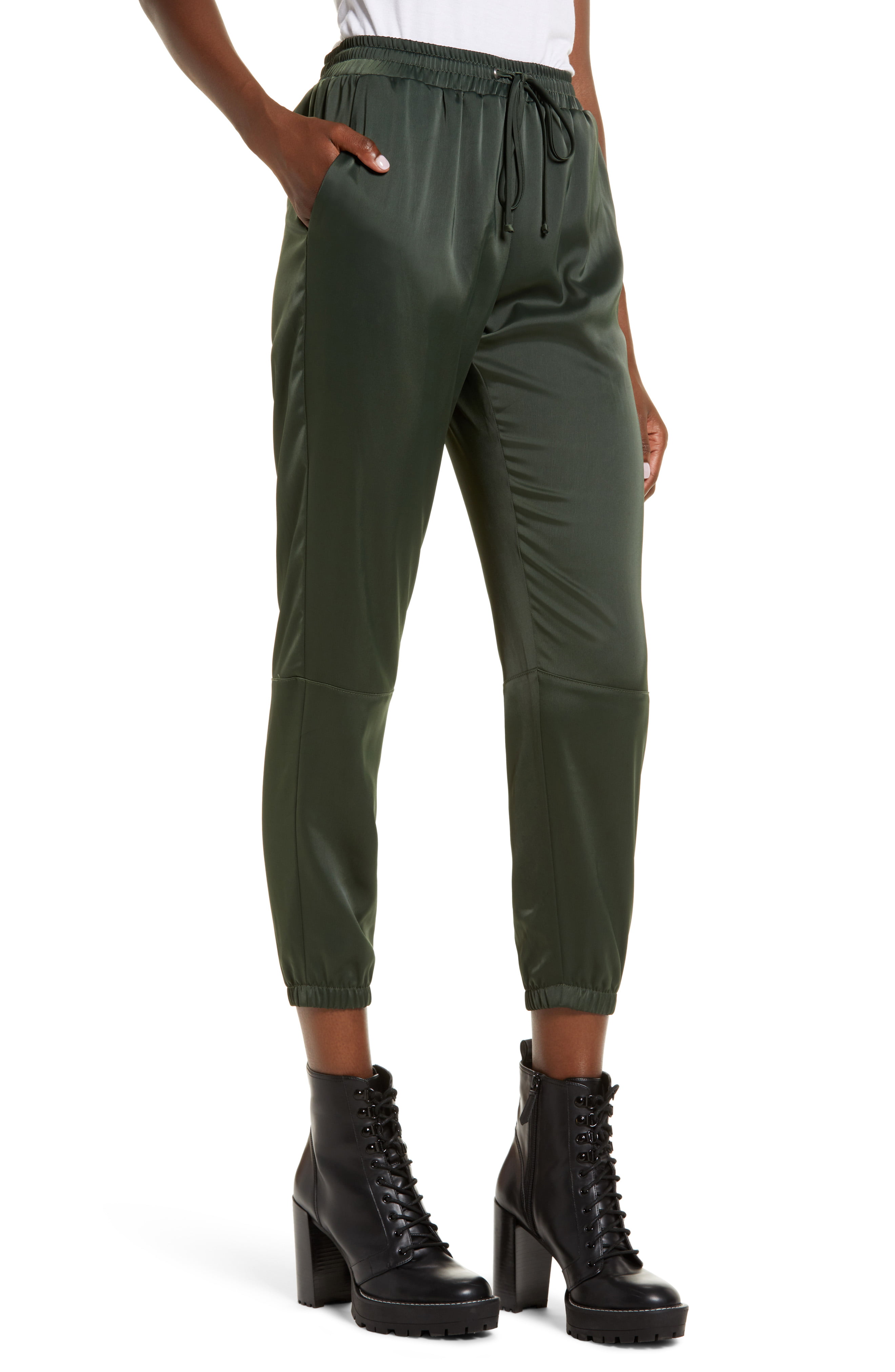 Women's Stretch Satin Joggers 