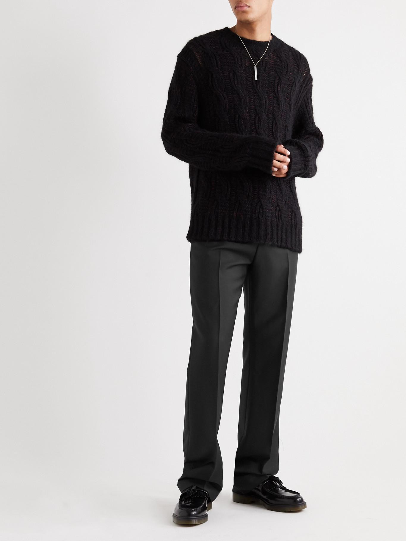 Acne Studios Wool And Mohair-Blend Suit Trousers In Black - 60 