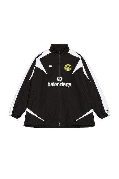 balenciaga sports jacket 2010s ニコラ Balenciaga Soccer Zip Up Jacket In Black - 45% Off | Editorialist