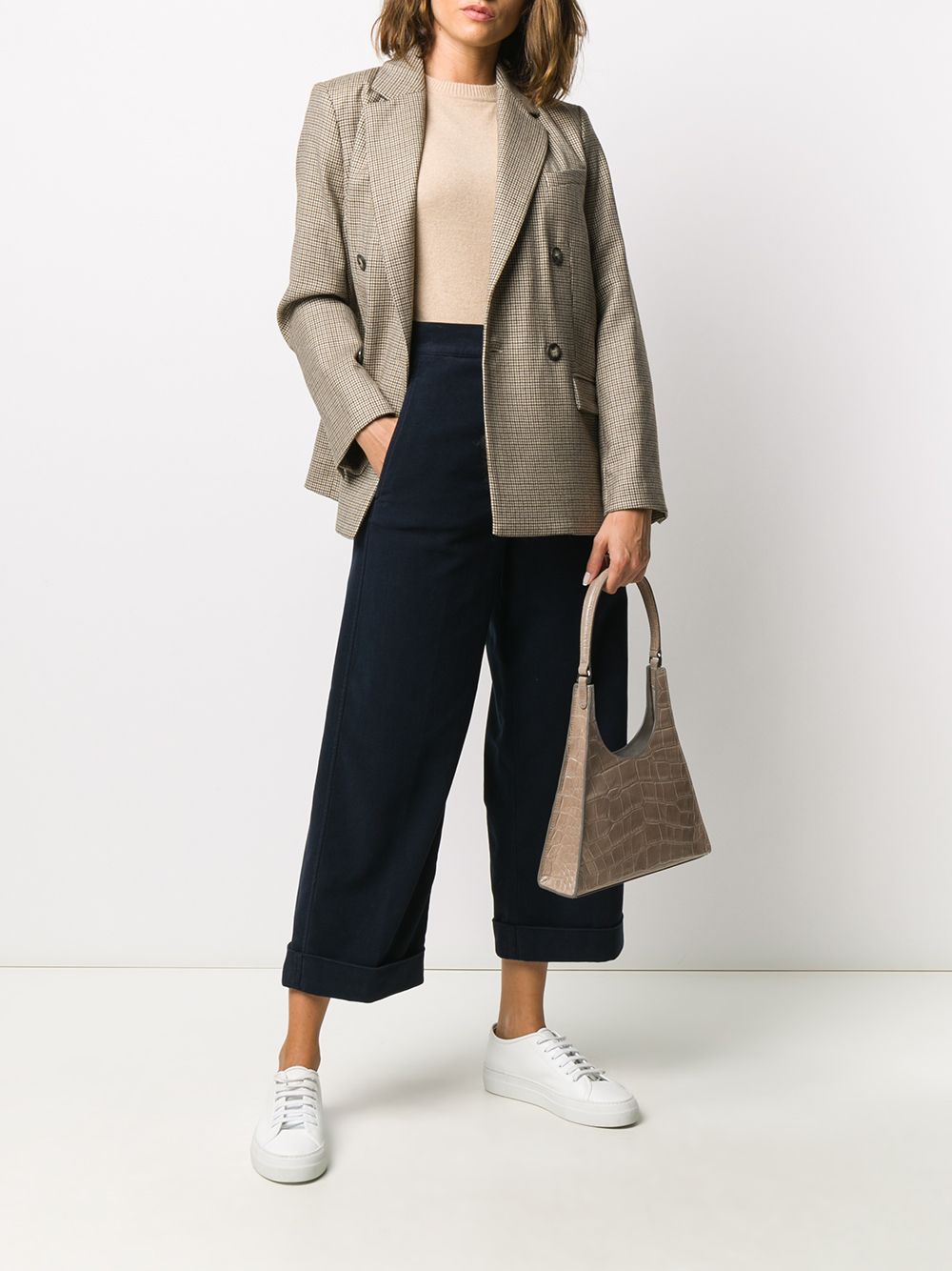 ASPESI Cropped Wide-Leg Trousers