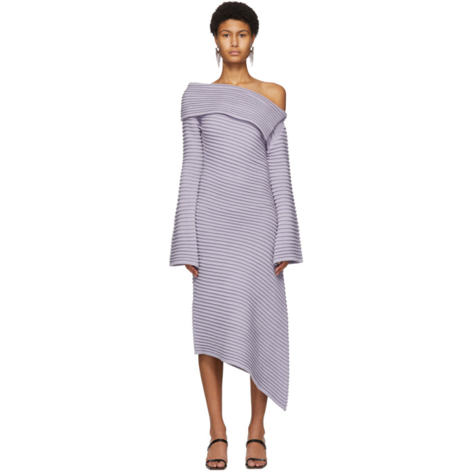 Drae Exclusive Purple Rib Knit Dress In Lilac - 61% Off | Editorialist