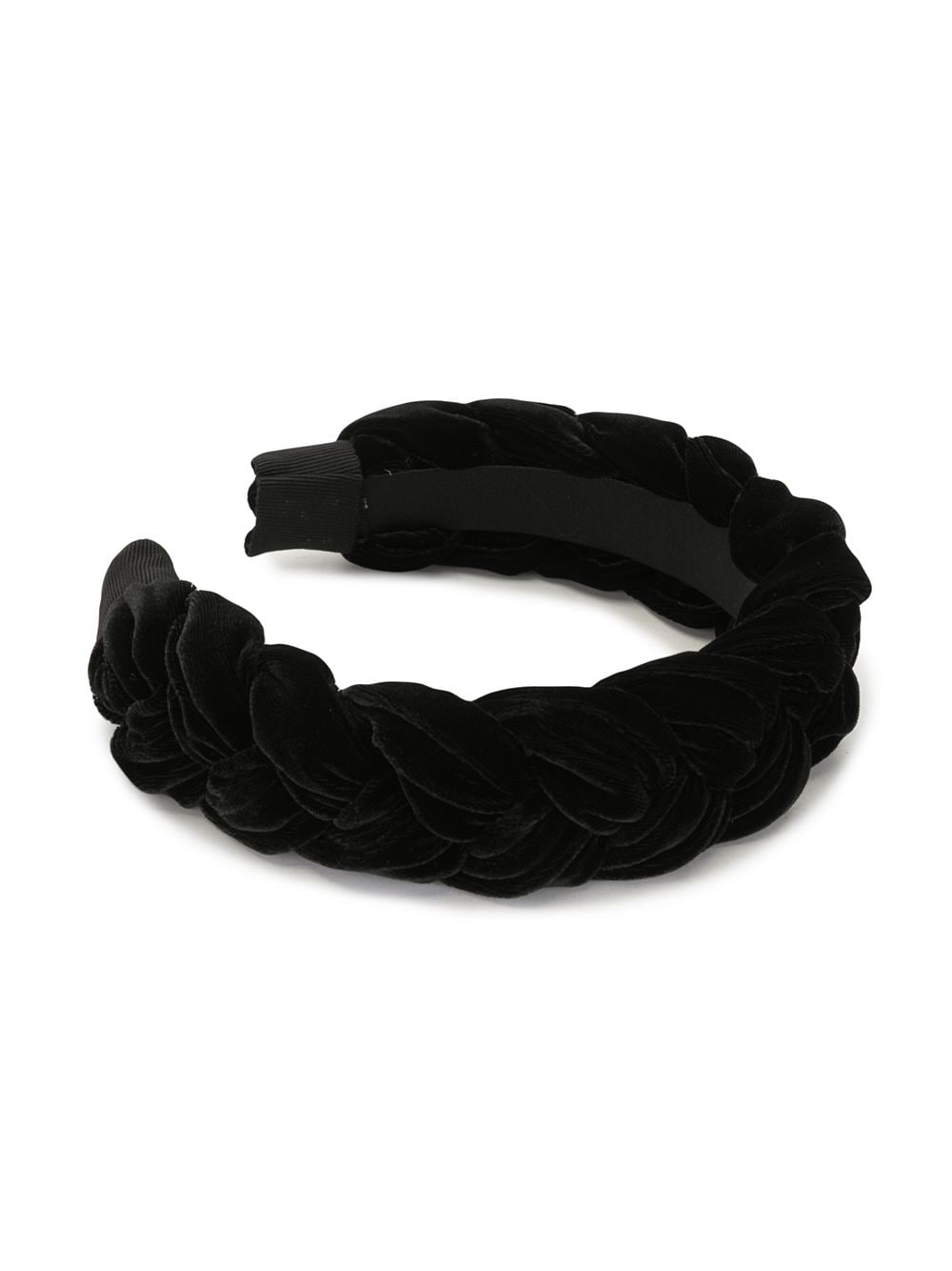 Jennifer Behr Lorelei Braided Headband - Black | Editorialist display picture 1