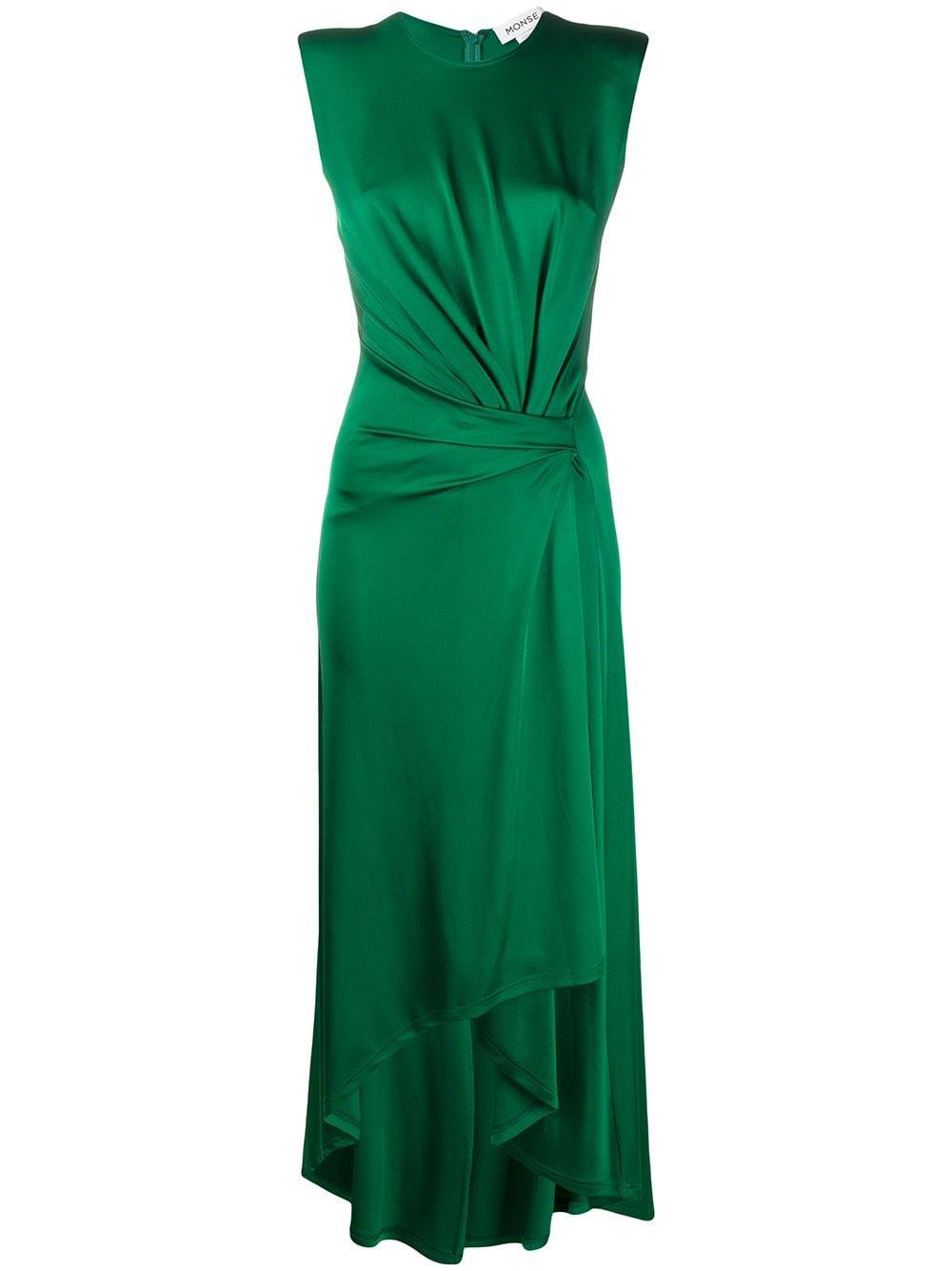 Monse Asymmetric Wrap Dress In Green - 55% Off | Editorialist