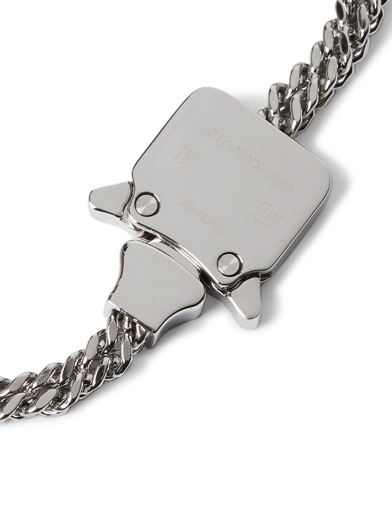 1017 Alyx 9sm Mini Cubix -Tone Chain Bracelet L/Xl In Silver - 40