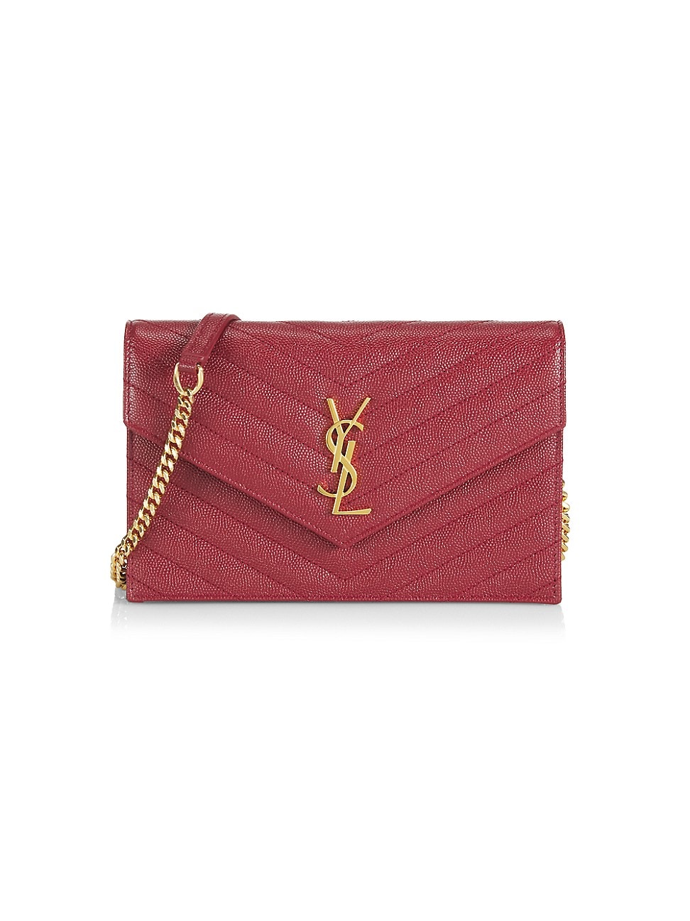 small monogram matelassé wallet on chain