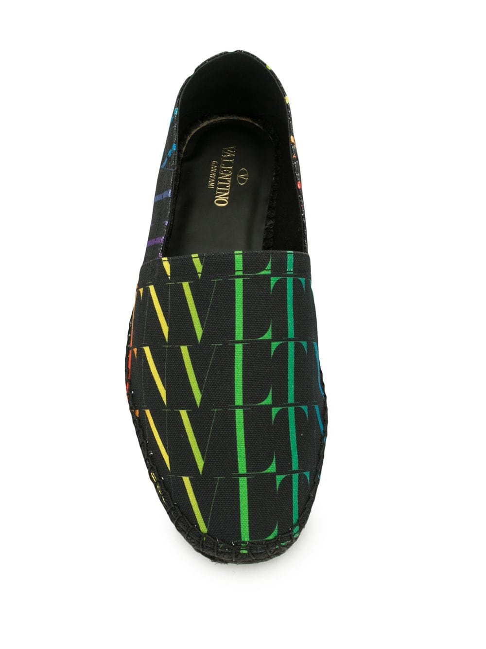 Buy Valentino Garavani Vltn Logo-print Espadrilles - Black  display picture 1
