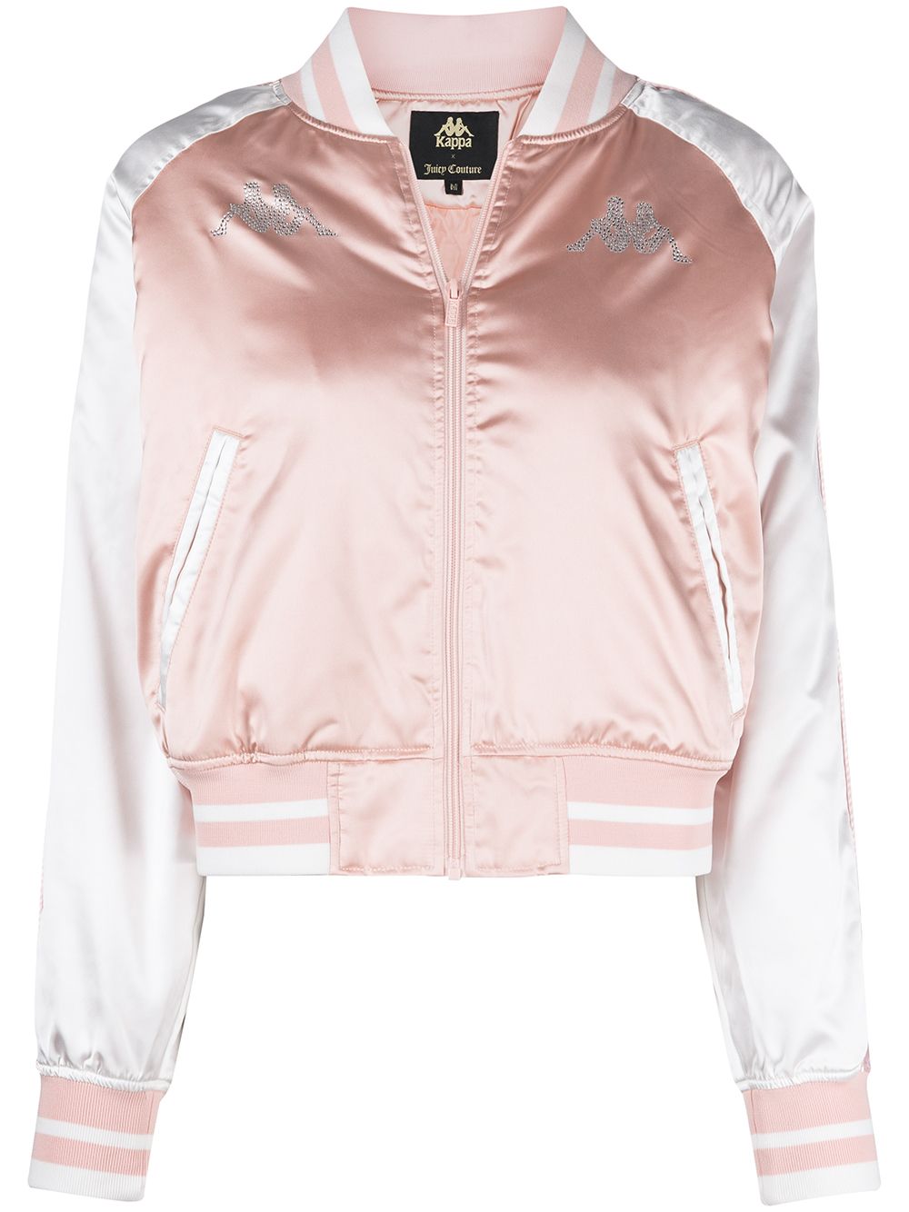 Kappa X Juicy Couture Crysta-Embeished Bomber Jacket Pink