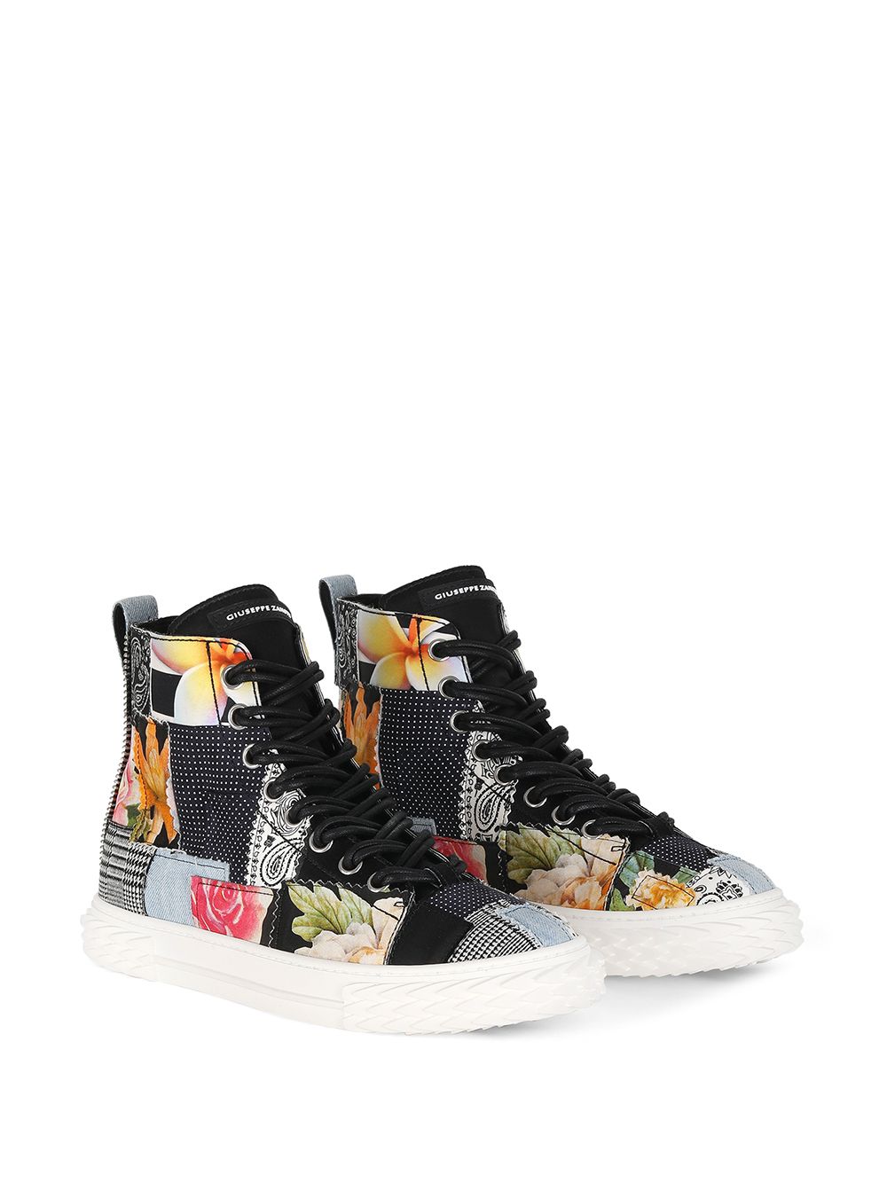 Giuseppe Zanotti Blabber Craft Patchwork High-Top Sneakers  display picture 2