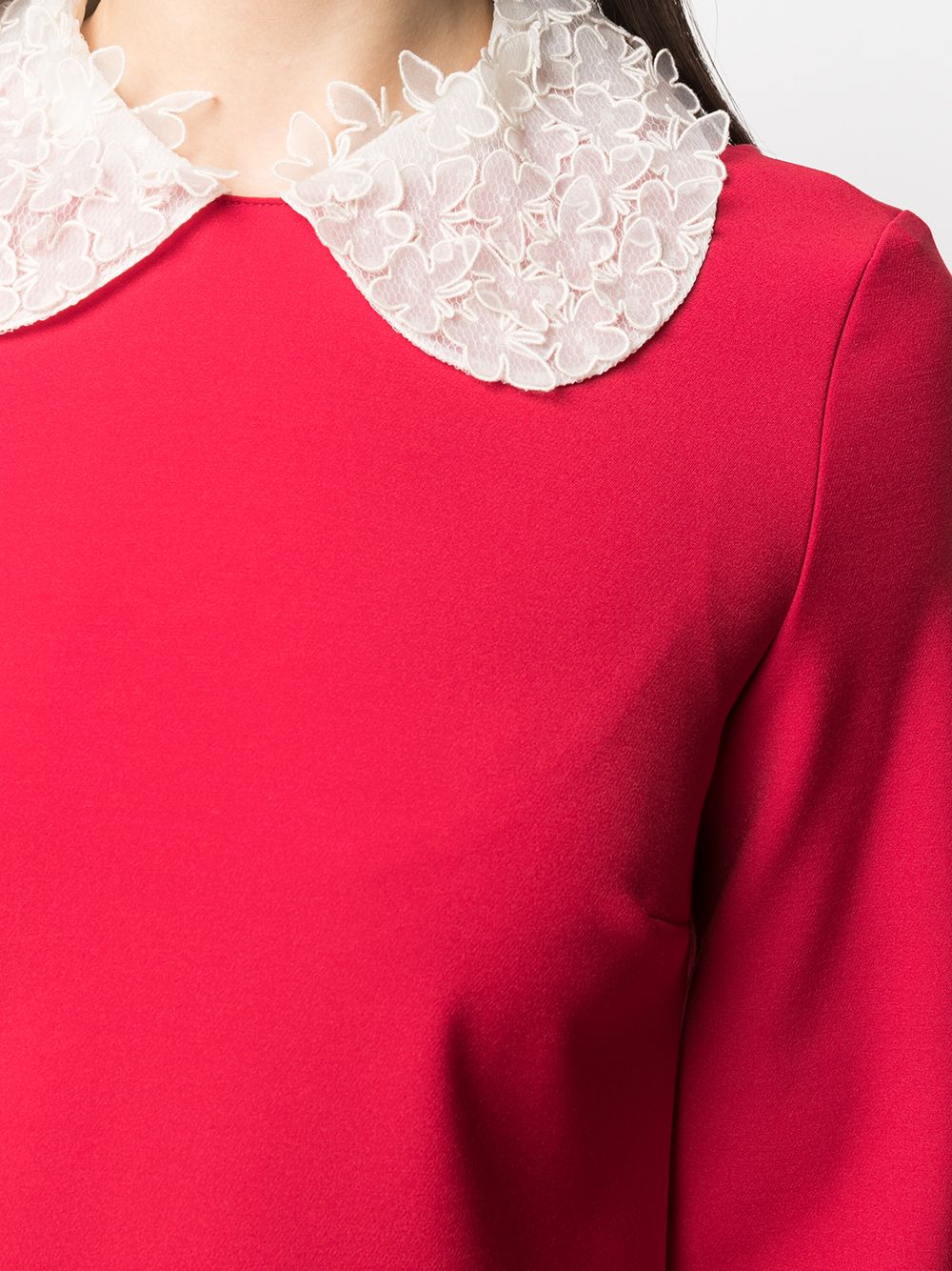 Red Valentino Valentino Peter Pan Collar Mini Dress In Red - 23% Off |  Editorialist
