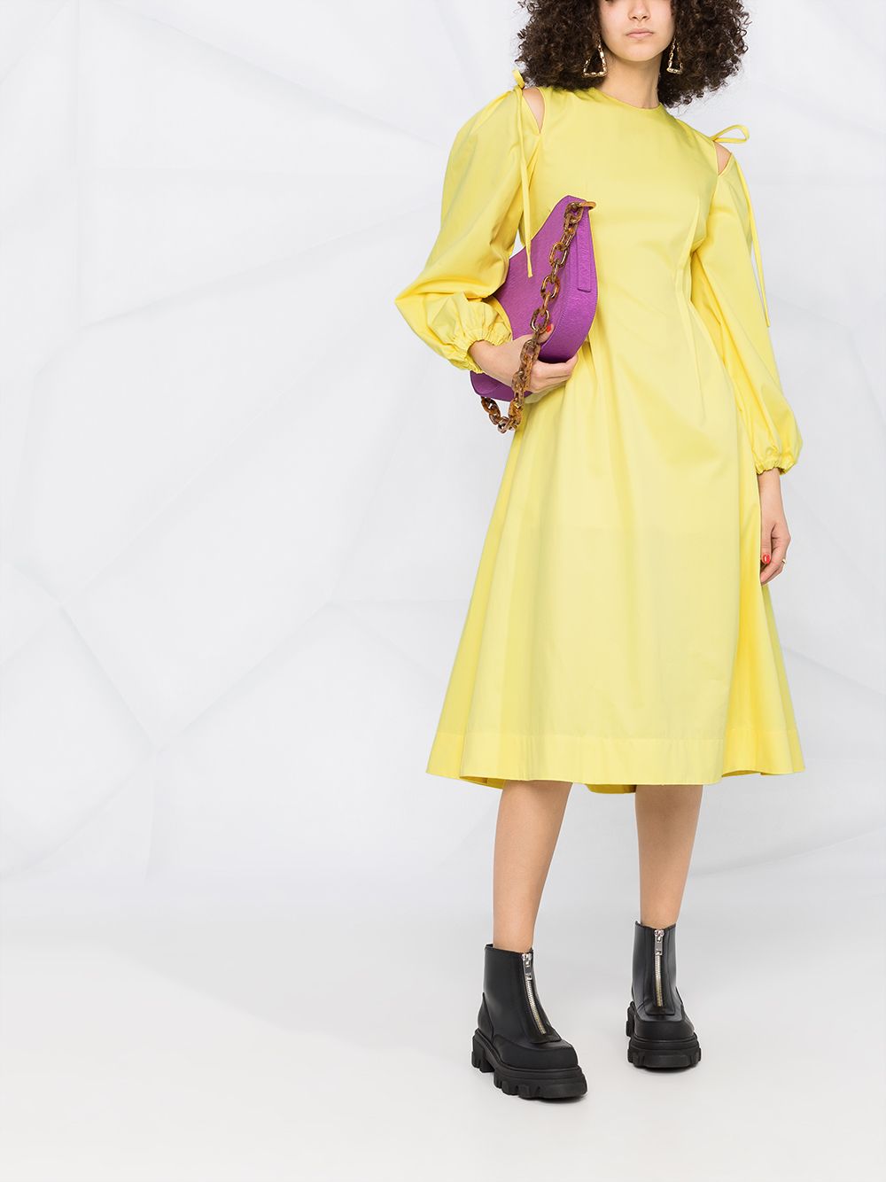 MSGM Long-Sleeve A-Line Dress