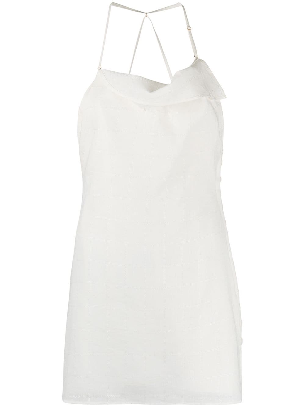 Jacquemus Halterneck Mini Dress In White - 60% Off | Editorialist