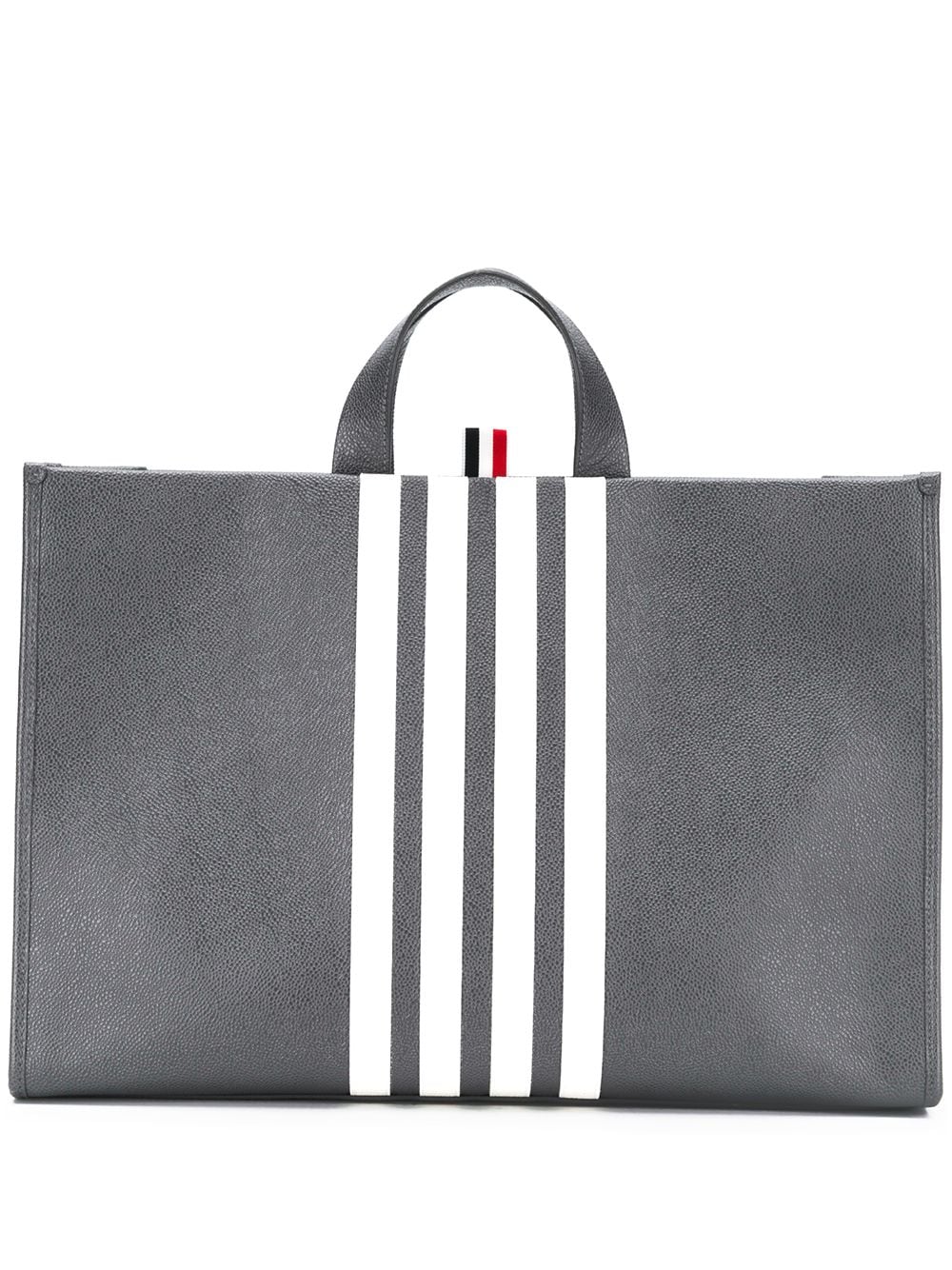 Thom Browne Vertical Stripe Tote Grey Editorialist