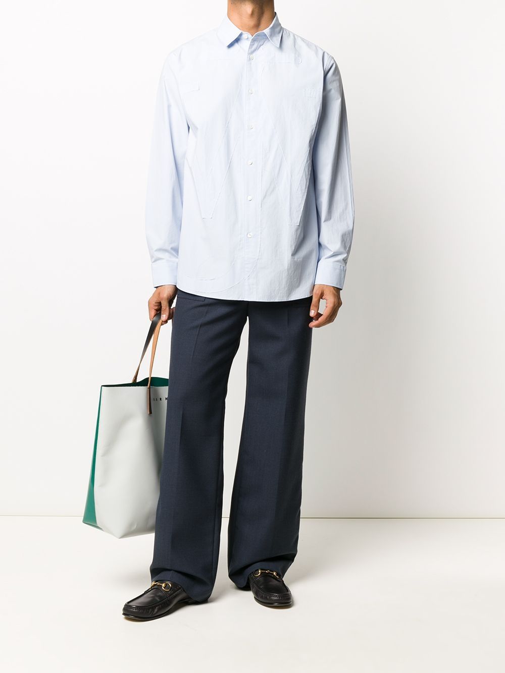 JW ANDERSON tonal applique buttoned shirt