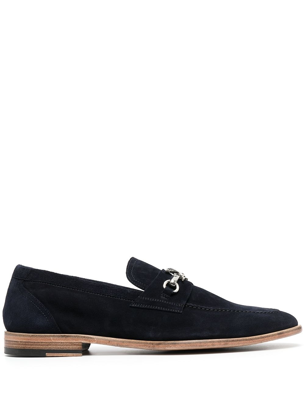 Etro Pegaso Appliqué Penny Loafers In Blue - 50% Off 