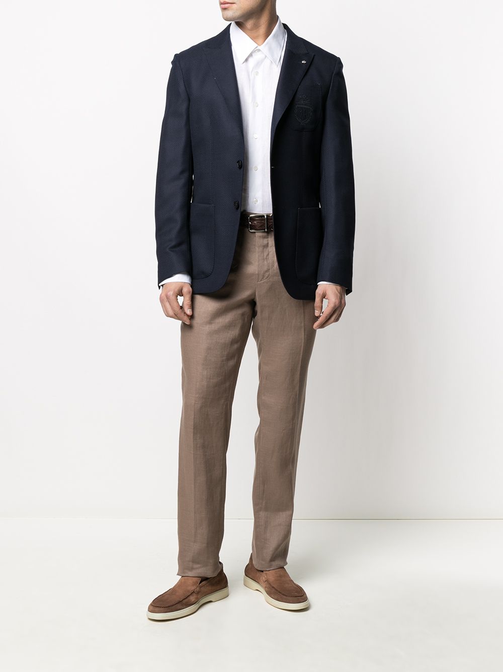 BILLIONAIRE Tailored Trousers with Crest Embroidery