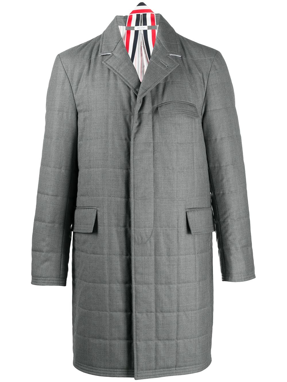Melton Wool Thom Browne Chesterfield Coat Thom Browne Down-Filled