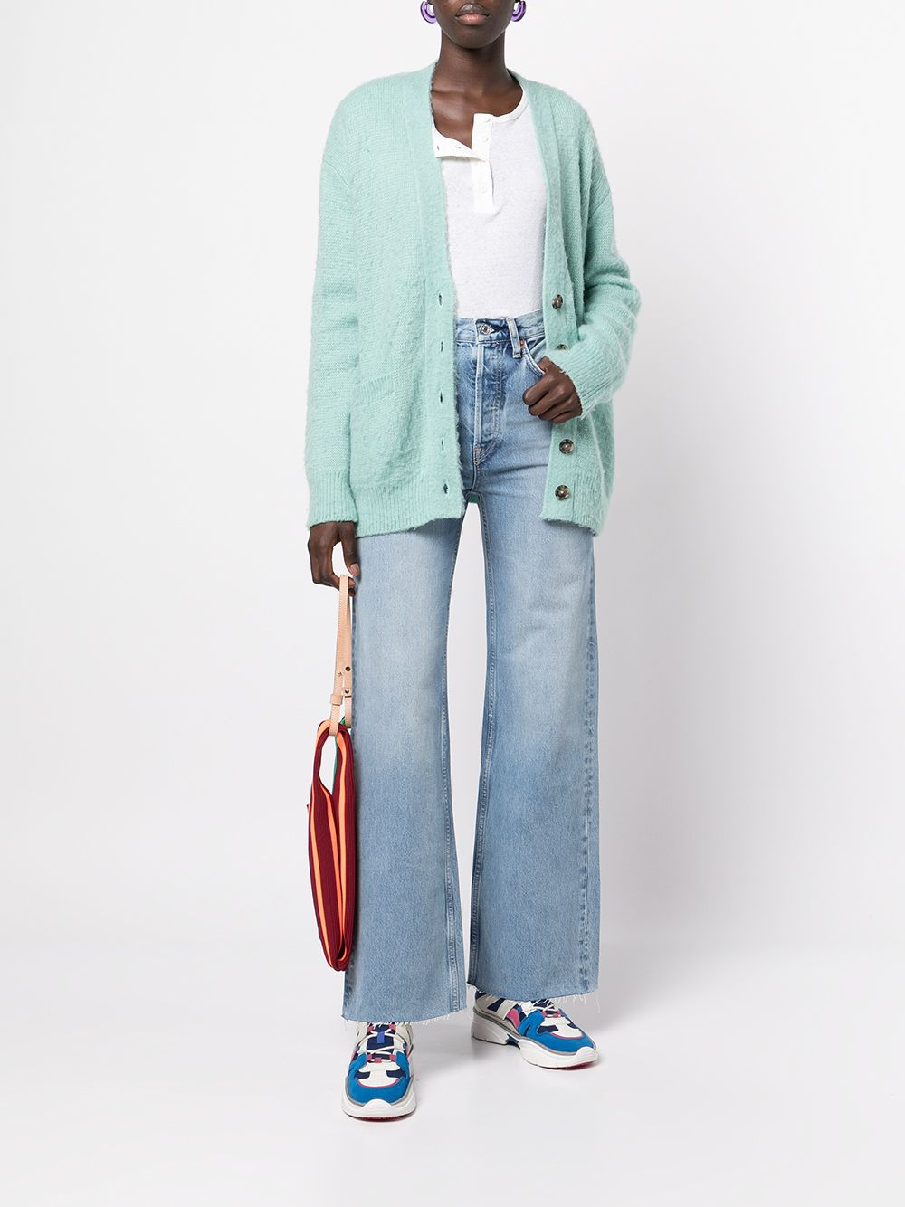 RE/DONE RE/DONE Raw-Hem Wide-Leg Jeans