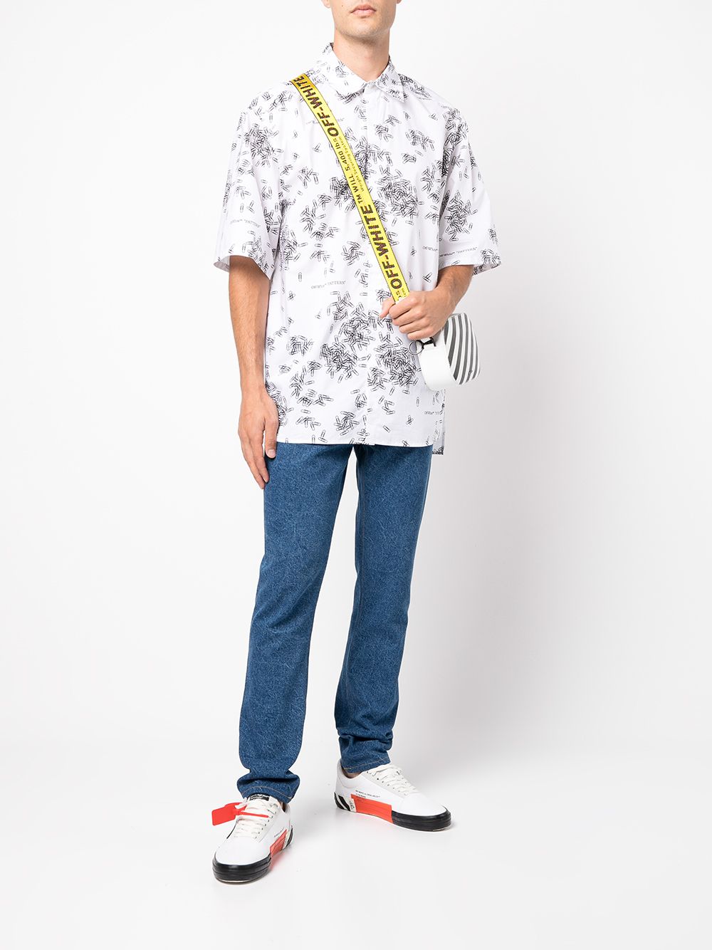 OFF-WHITE OFF-WHITE paperclip-print shirt