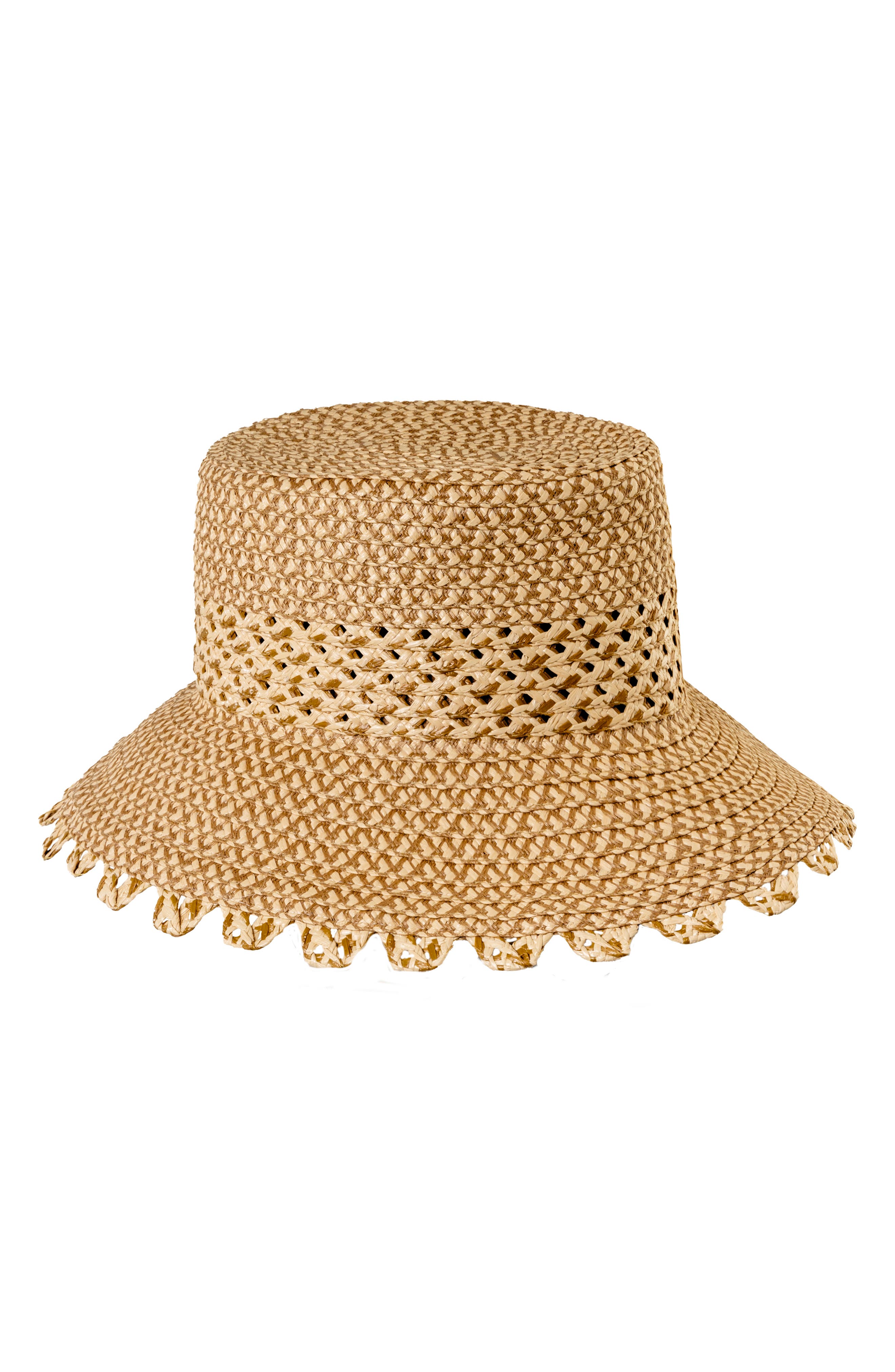 NWT Eric Javits Squishee Mita II Hat in Peanut Squishee® Bucket Hat | Straw Bucket Hat | Eric Javits main image 3