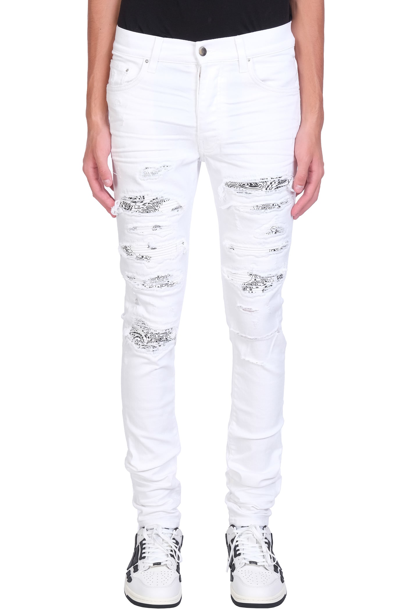 Amiri Jeans In Denim - White | Editorialist