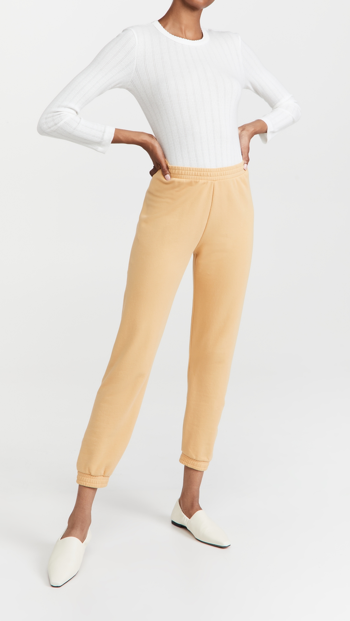 LESET Leset Pointelle Slim Fit Top