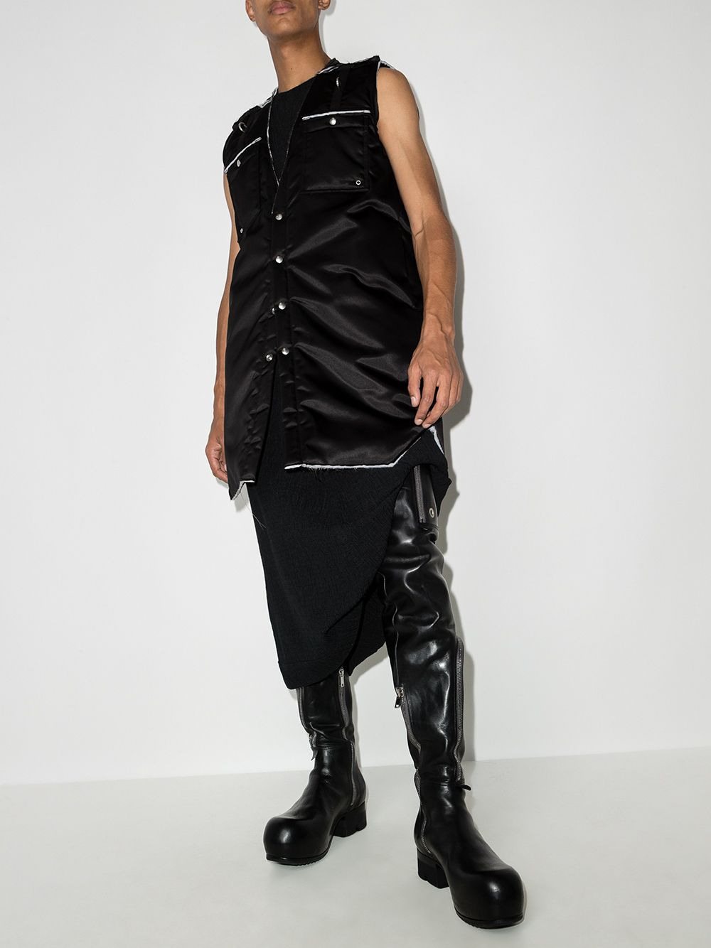 RICK OWENS Rick Owens Outershirt Unfinished Gilet