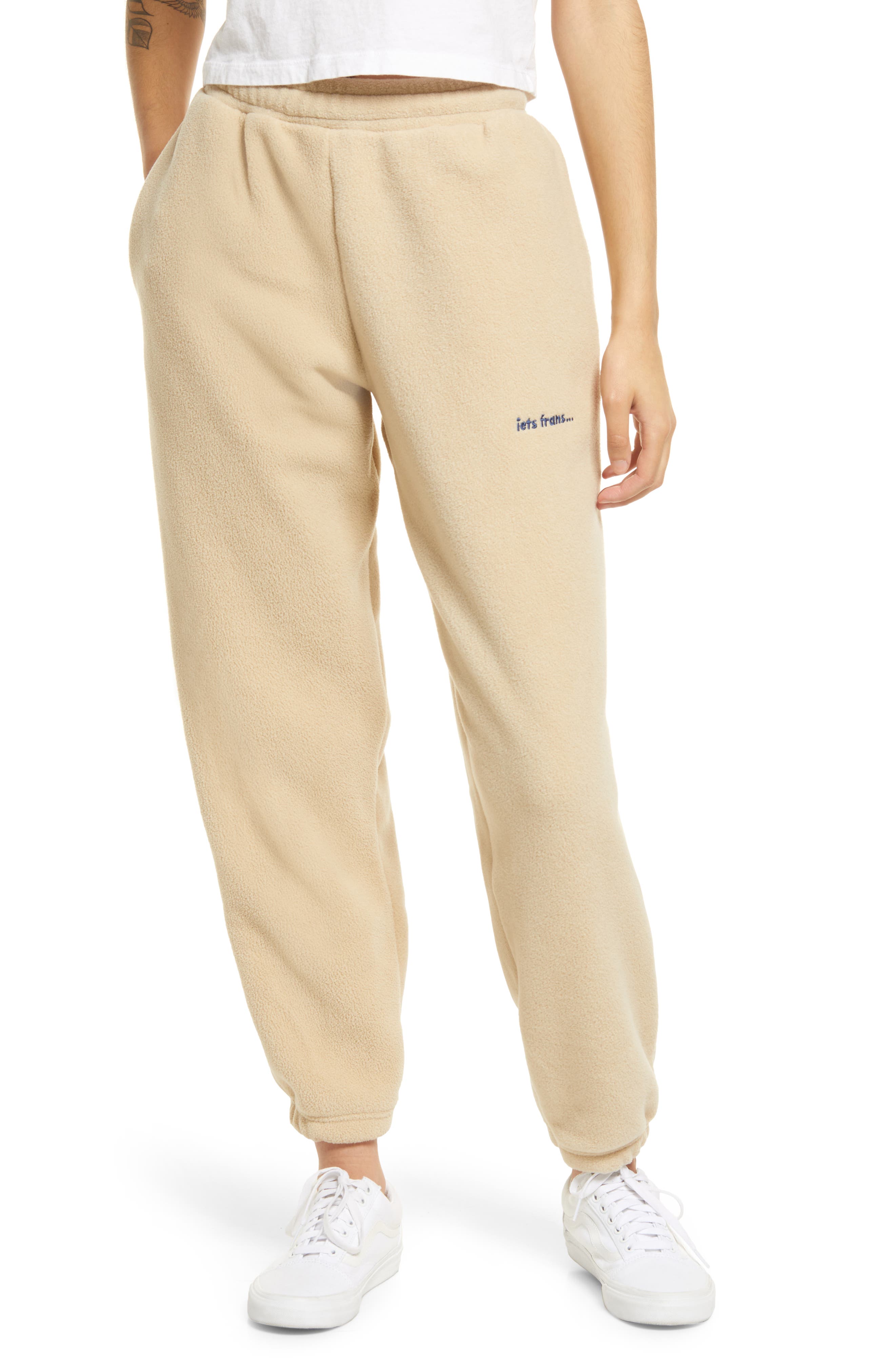 Iets Frans Bdg Urban Outfitters Fleece Joggers In Ecru - 30% Off |  Editorialist
