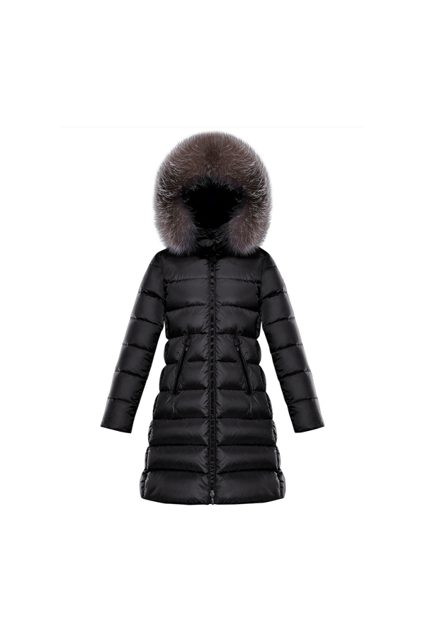 Moncler Kids Moncler Abelle Long Down Jacket - Black | Editorialist