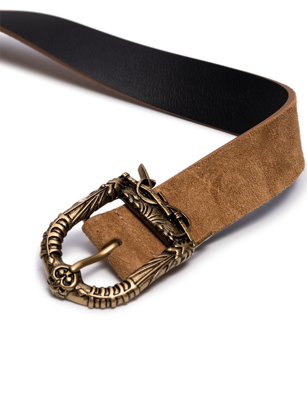 Saint Laurent Celtique Mongram Buckle Belt Saint Laurent Celtic Monogram leather belt - ShopStyle main image 4