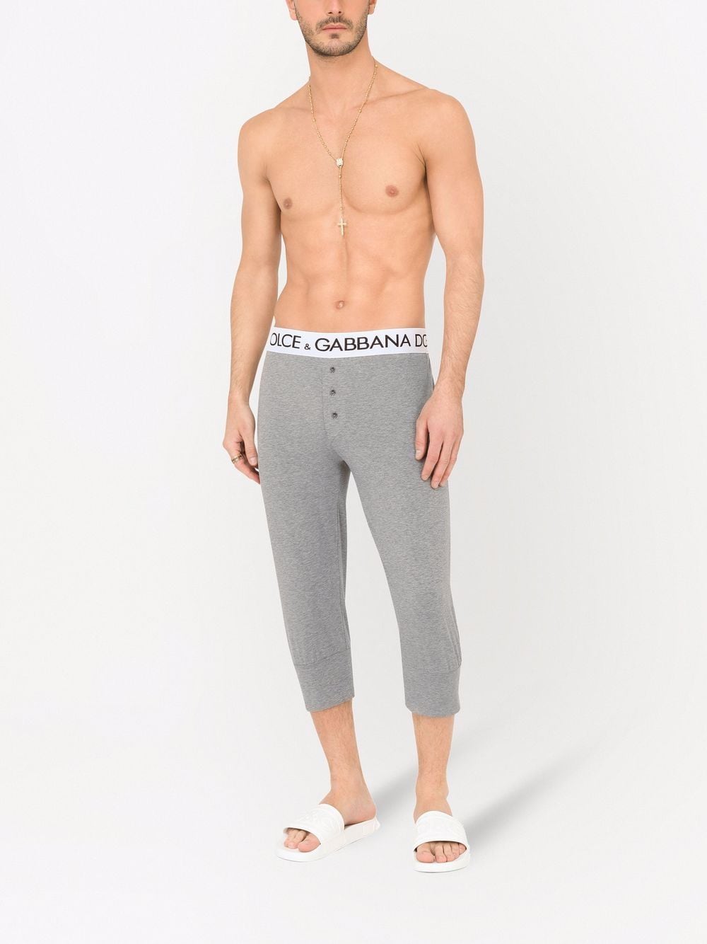 DOLCE & GABBANA logo-waistband two-way leggings