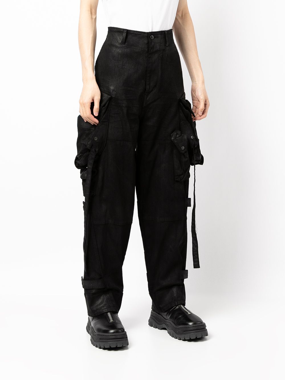 Julius Gas Mask Coated Cargo Pants In Black - 51% Off | Editorialist