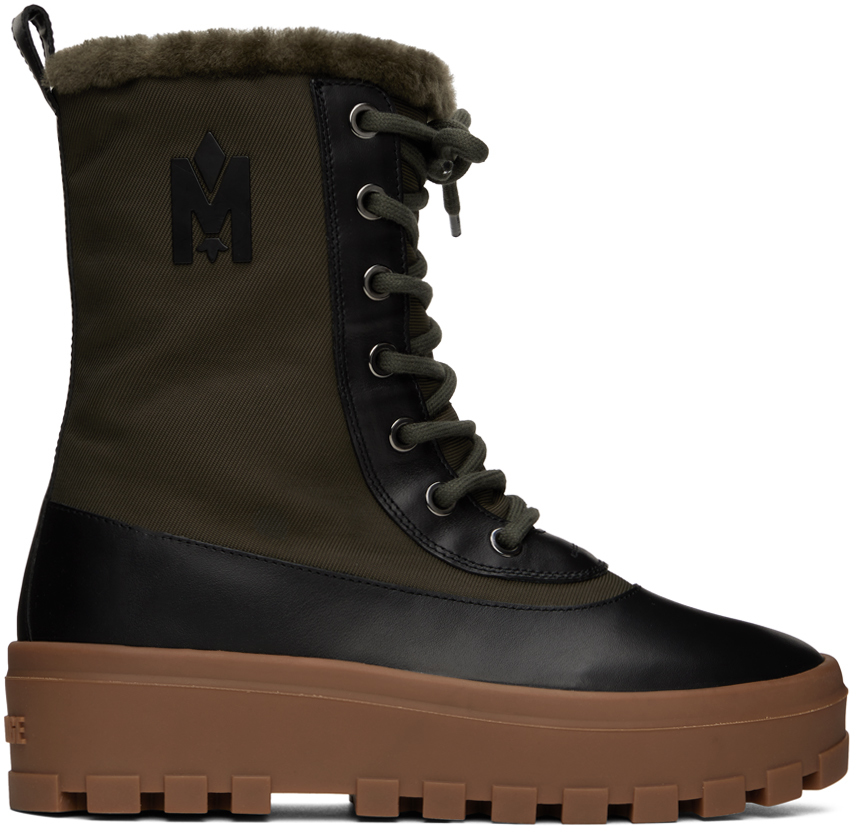Mackage Khaki Hero Boots In Army-Black 51% Off Editorialist