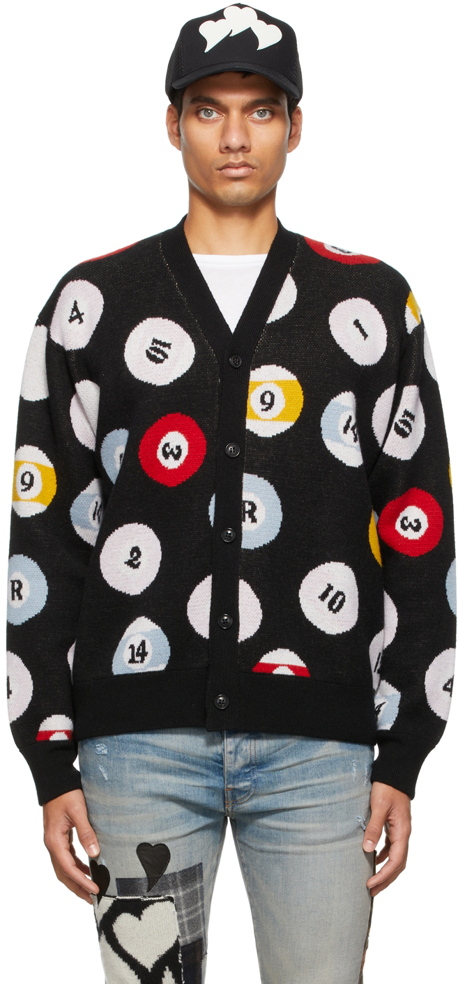 Amiri Pool Ball Cardigan In Black - 64% Off | Editorialist