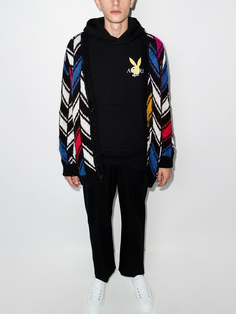 Amiri Playboy Logo-Print Hoodie In Black - 60% Off | Editorialist