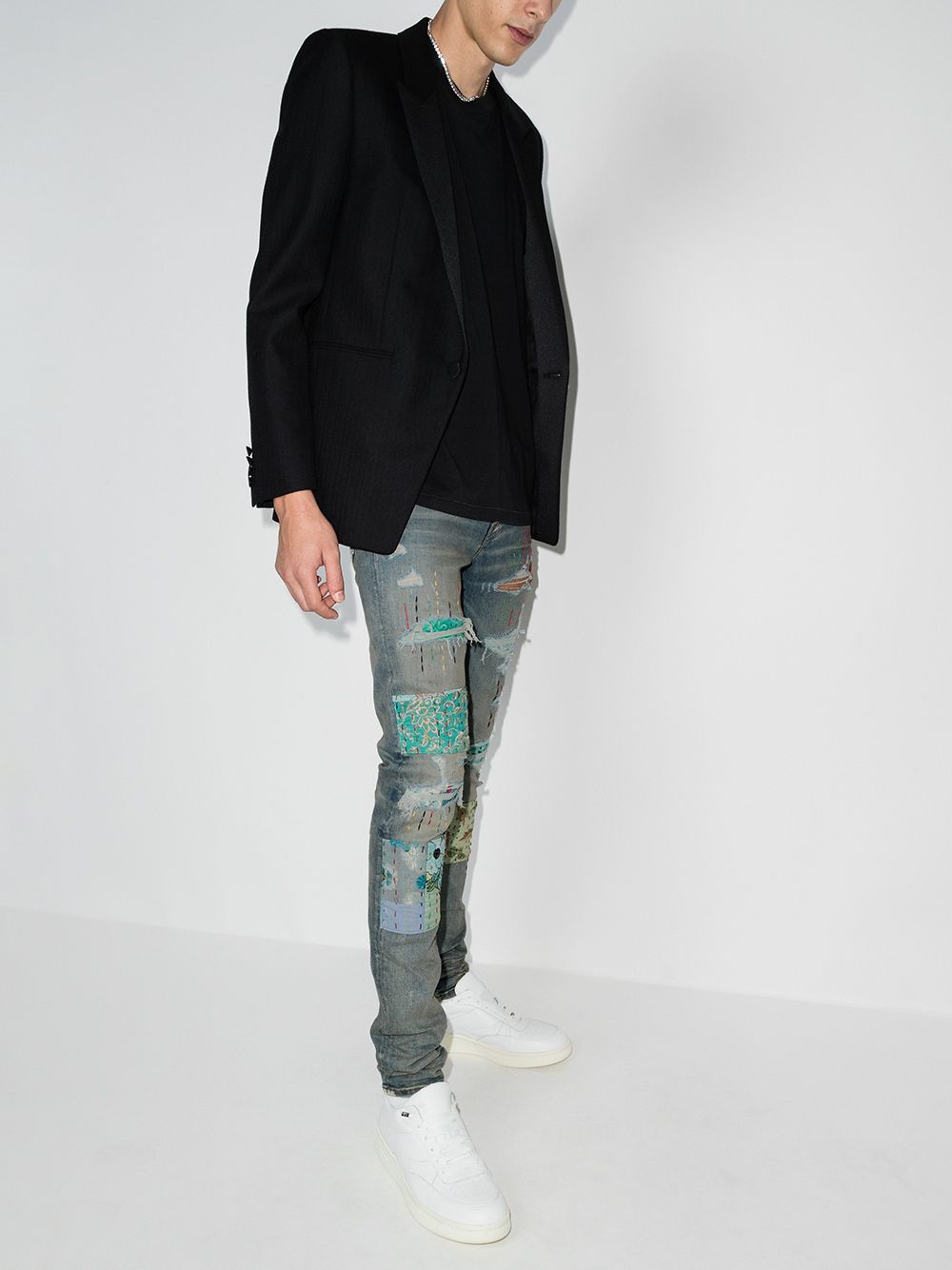 AMIRI AMIRI Quilted Patch-Detail Slim-Fit Jeans