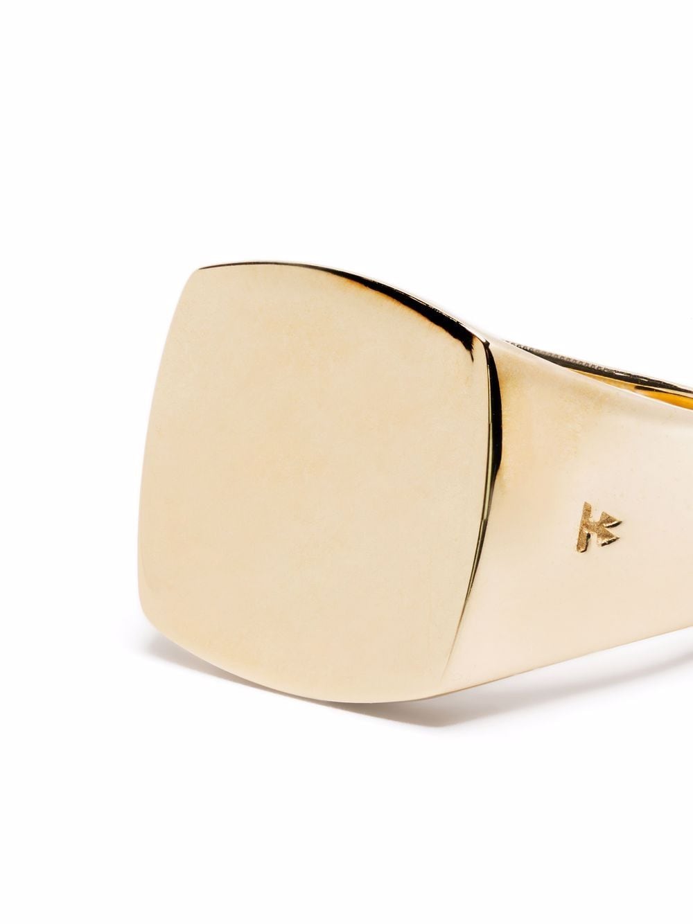 Tom Wood 9kt Yellow Cushion Signet Ring - Gold | Editorialist