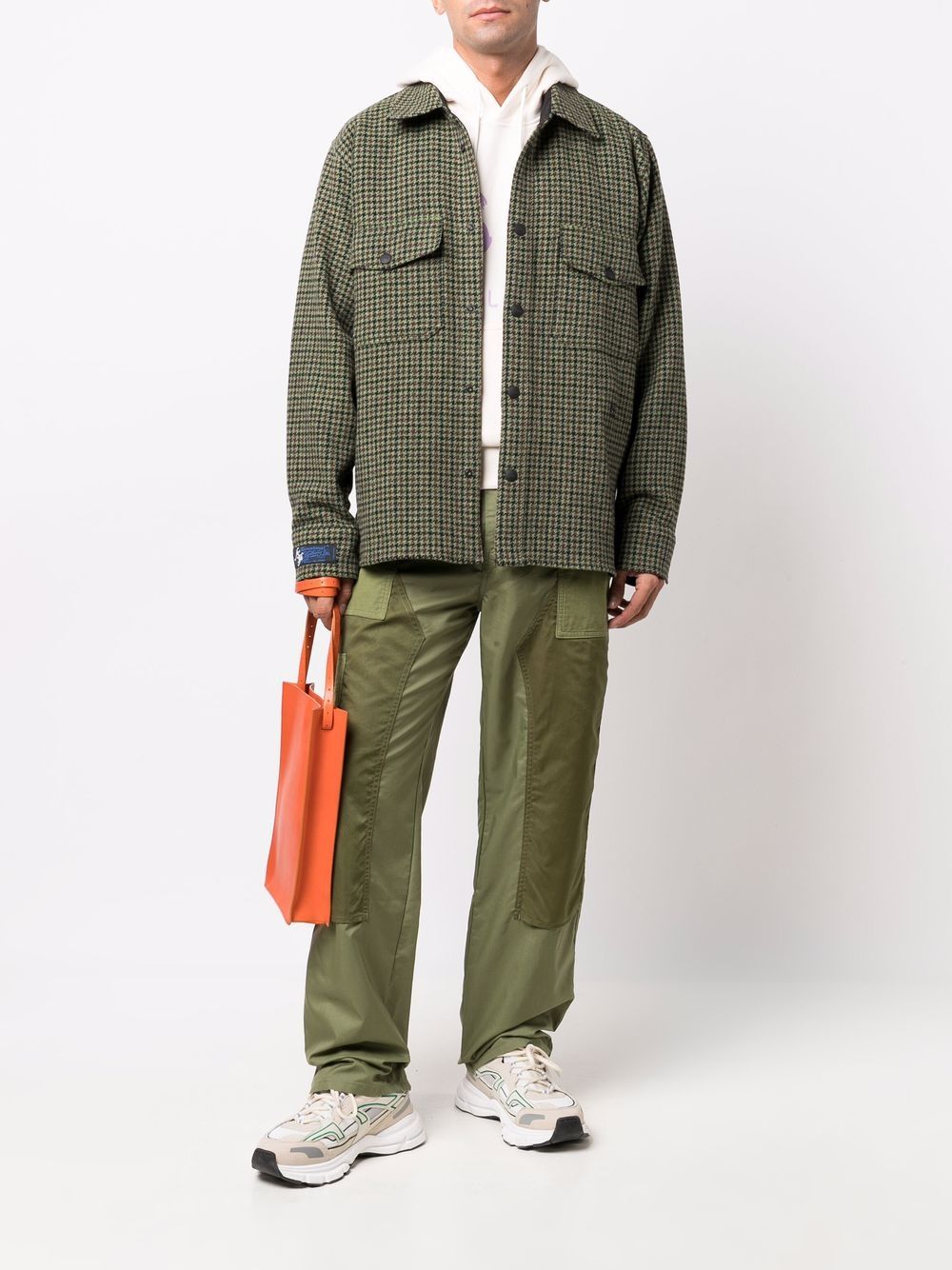MSGM herringbone check-pattern shirt