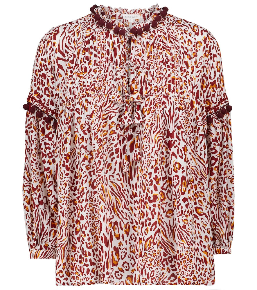POUPETTE ST BARTH Clara Leopard-Print Blouse